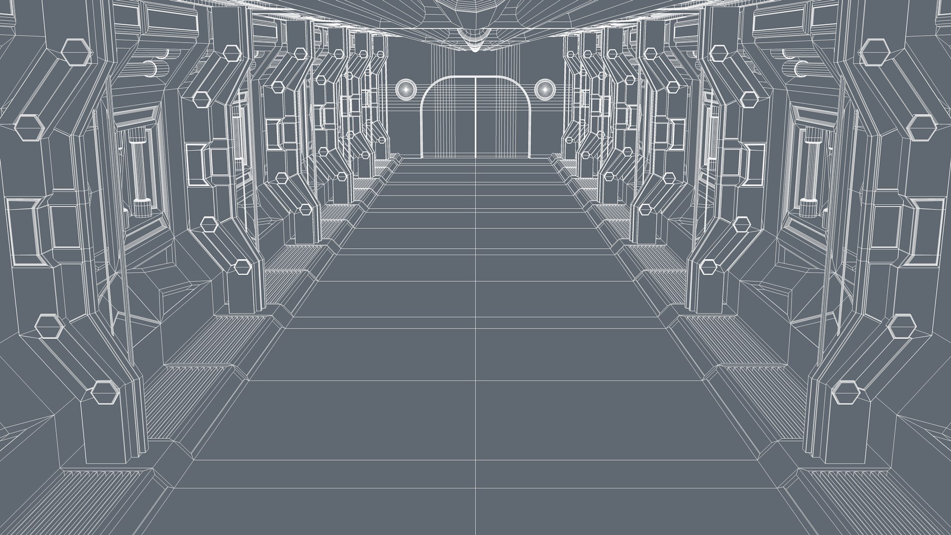 Sci Fi Corridor 3D - TurboSquid 2029710