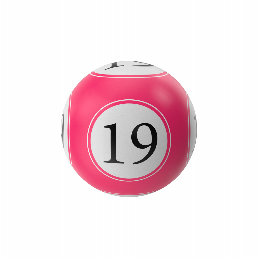 Bingo Ball 19 3D Model - TurboSquid 2323765