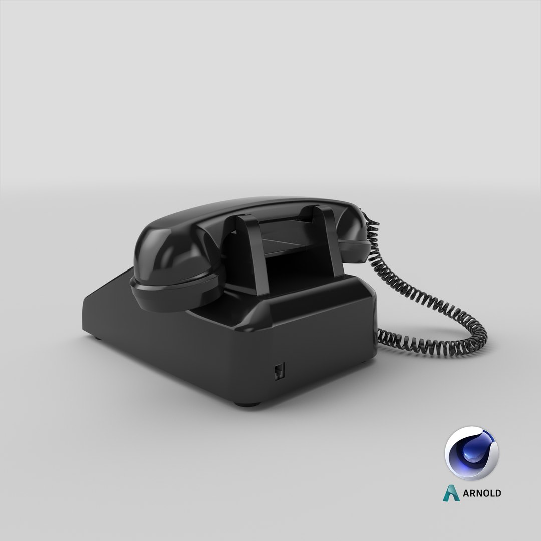 3D Black Rotary Phone - TurboSquid 1796364