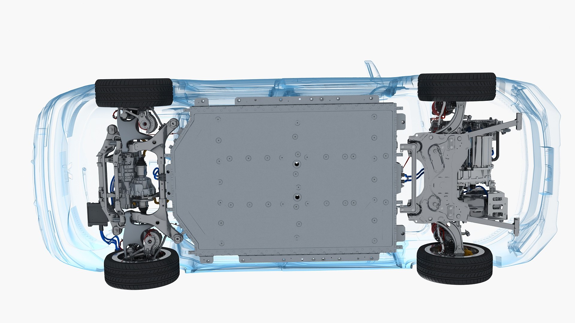 3D Electric Car SUV chassis X-ray - TurboSquid 2038612