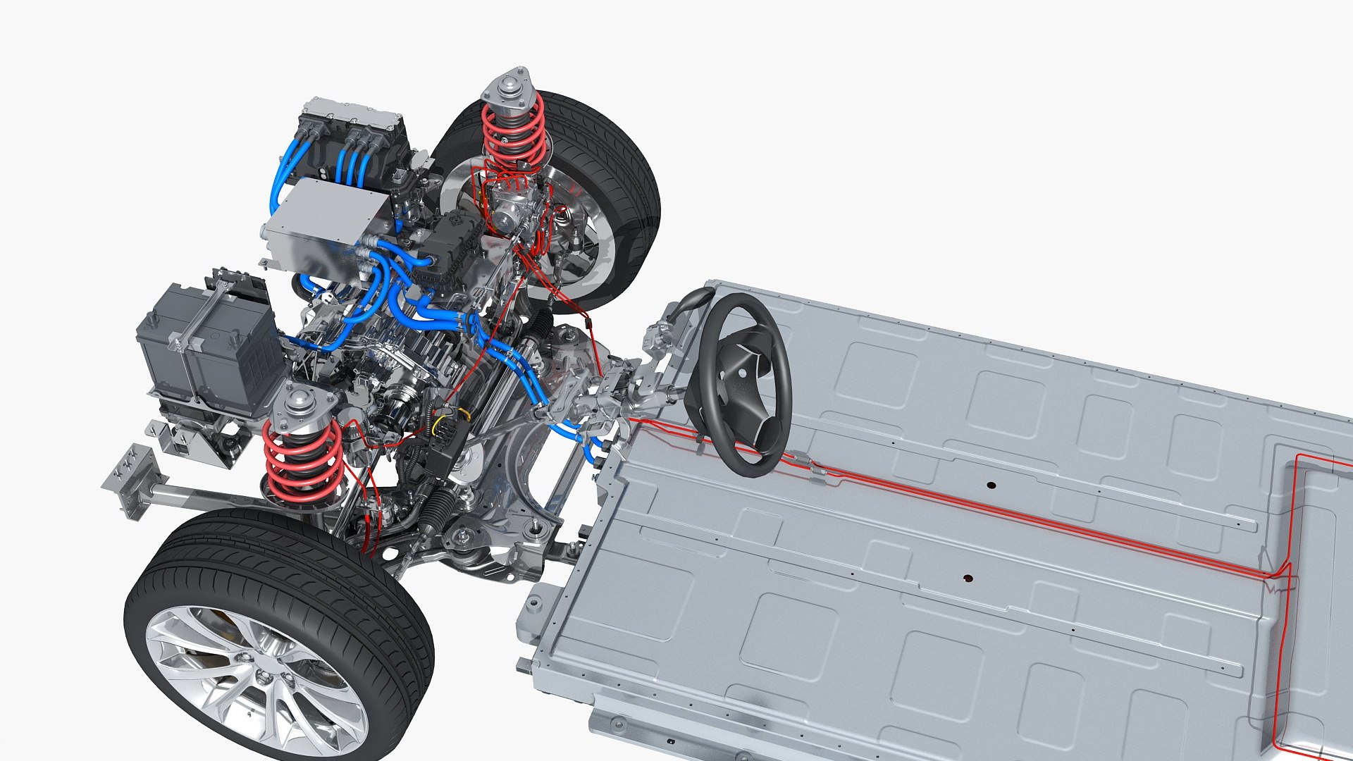 3D Electric Car SUV chassis X-ray - TurboSquid 2038612