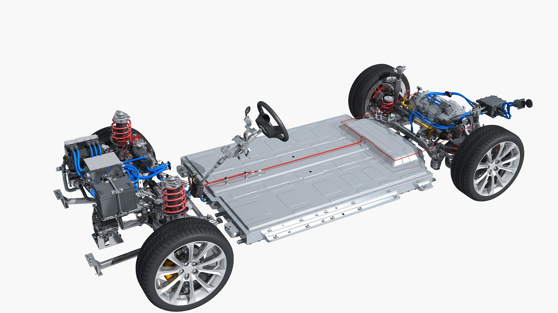 3D Electric Car SUV Chassis X-ray - TurboSquid 2038612