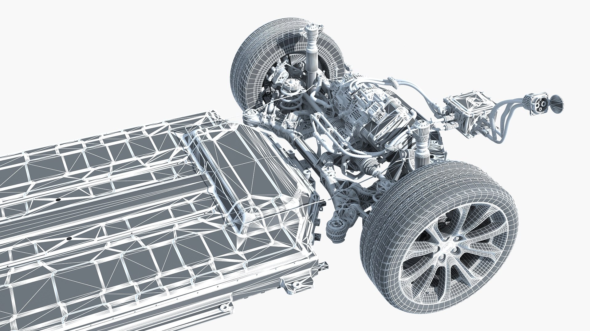 3D Electric Car SUV chassis X-ray - TurboSquid 2038612