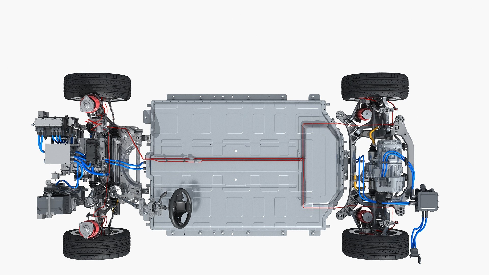 3D Electric Car SUV chassis X-ray - TurboSquid 2038612