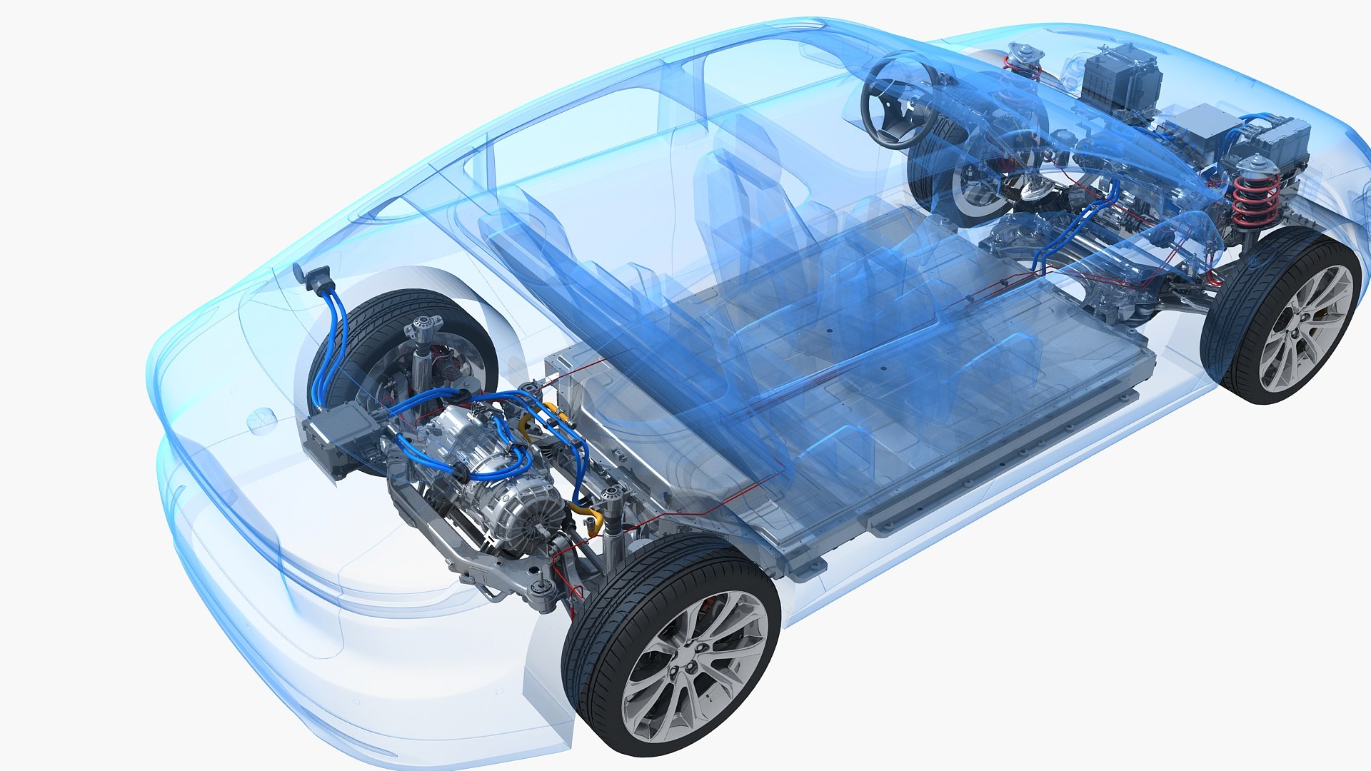 3D Electric Car SUV Chassis X-ray - TurboSquid 2038612