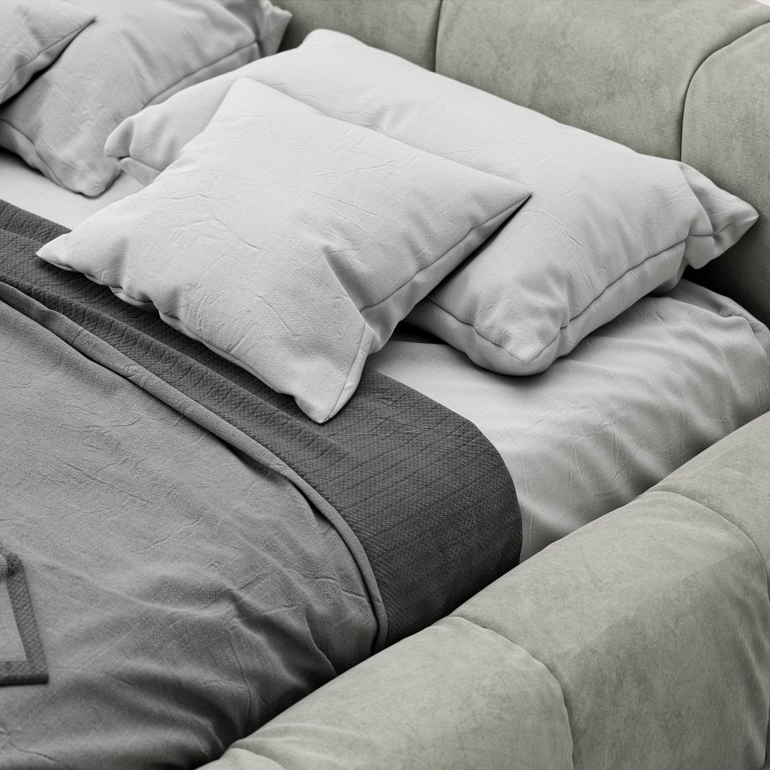 3D Saba Italia Pixel Bed Model - TurboSquid 1430836