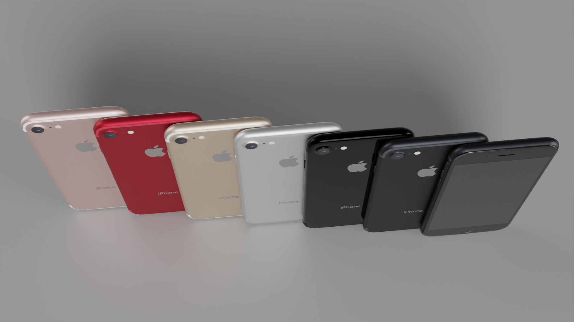 IPhone 7 All Colors Smartphone model - TurboSquid 2080260