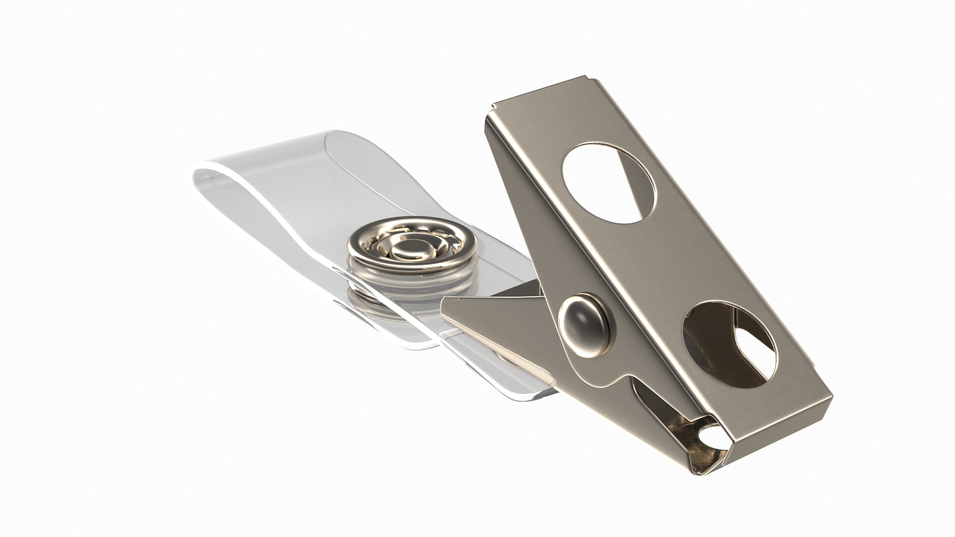 Metal Crocodile Clip For ID Badge Holder 3D - TurboSquid 1786788