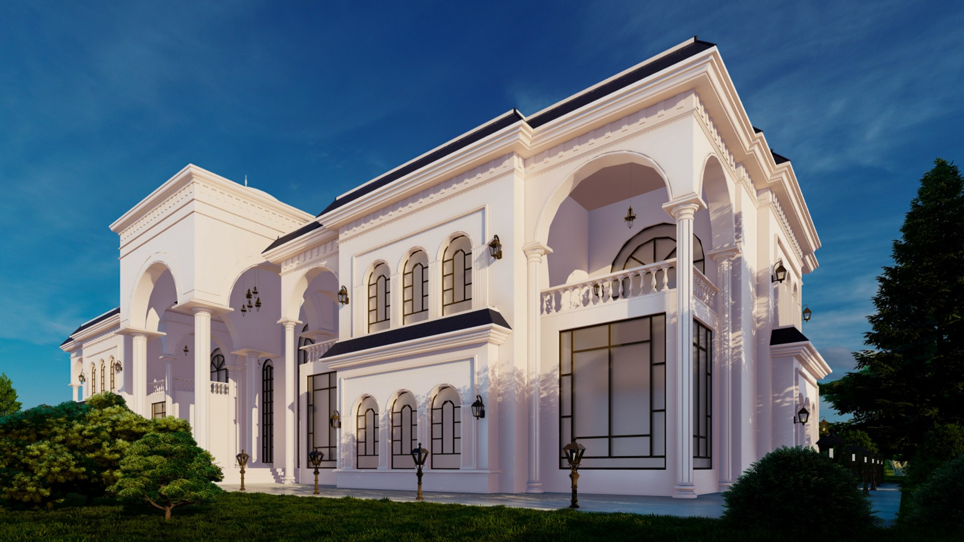 Classic Building 4 - Classic Villa Model - TurboSquid 1826367