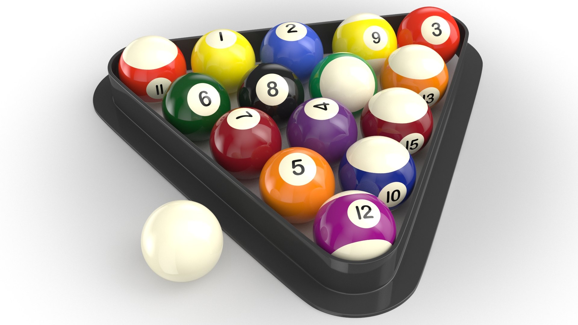 3D real billiard balls model - TurboSquid 1448813