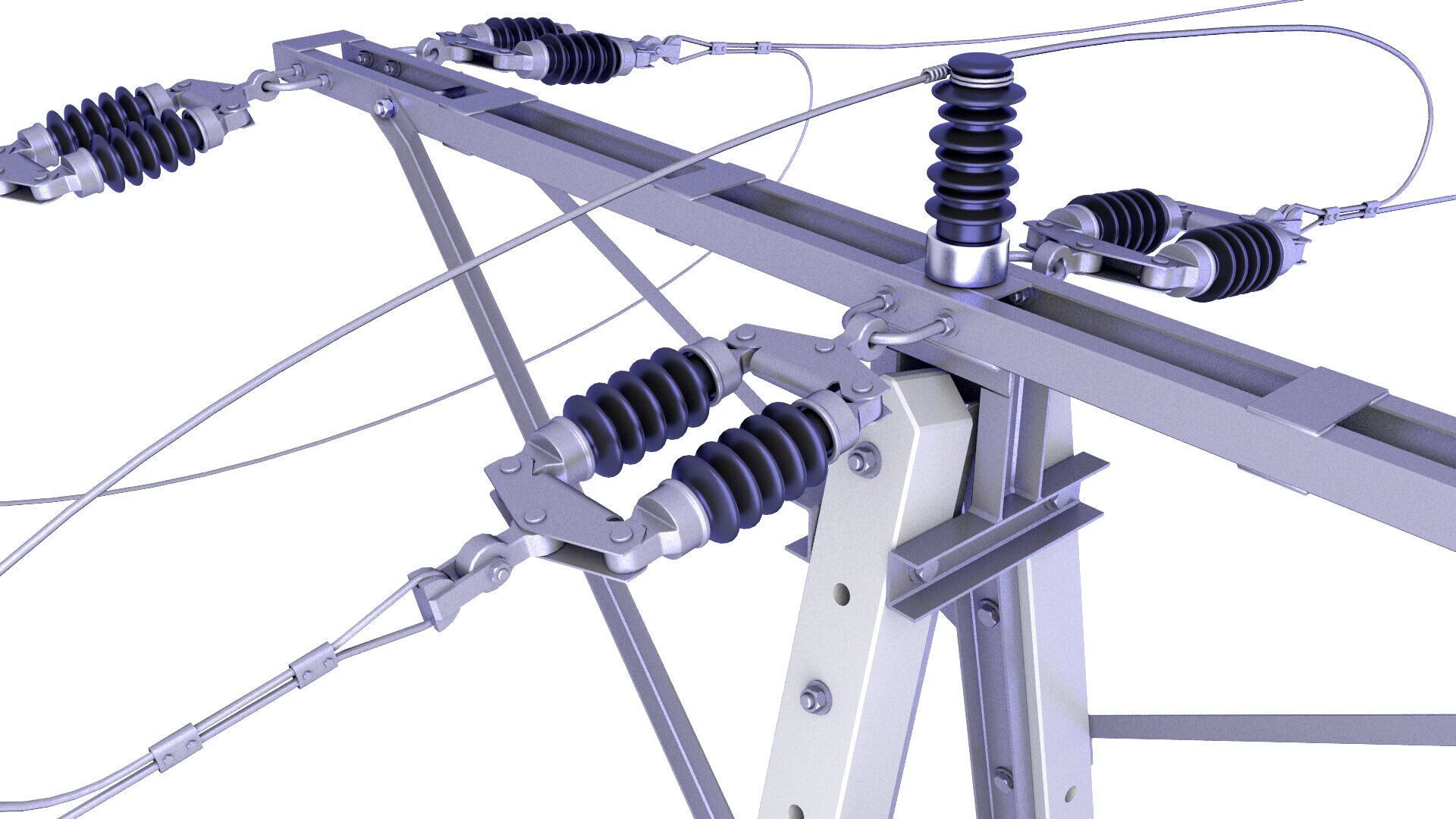High Voltage Power Line 20 3D Model - TurboSquid 1864110