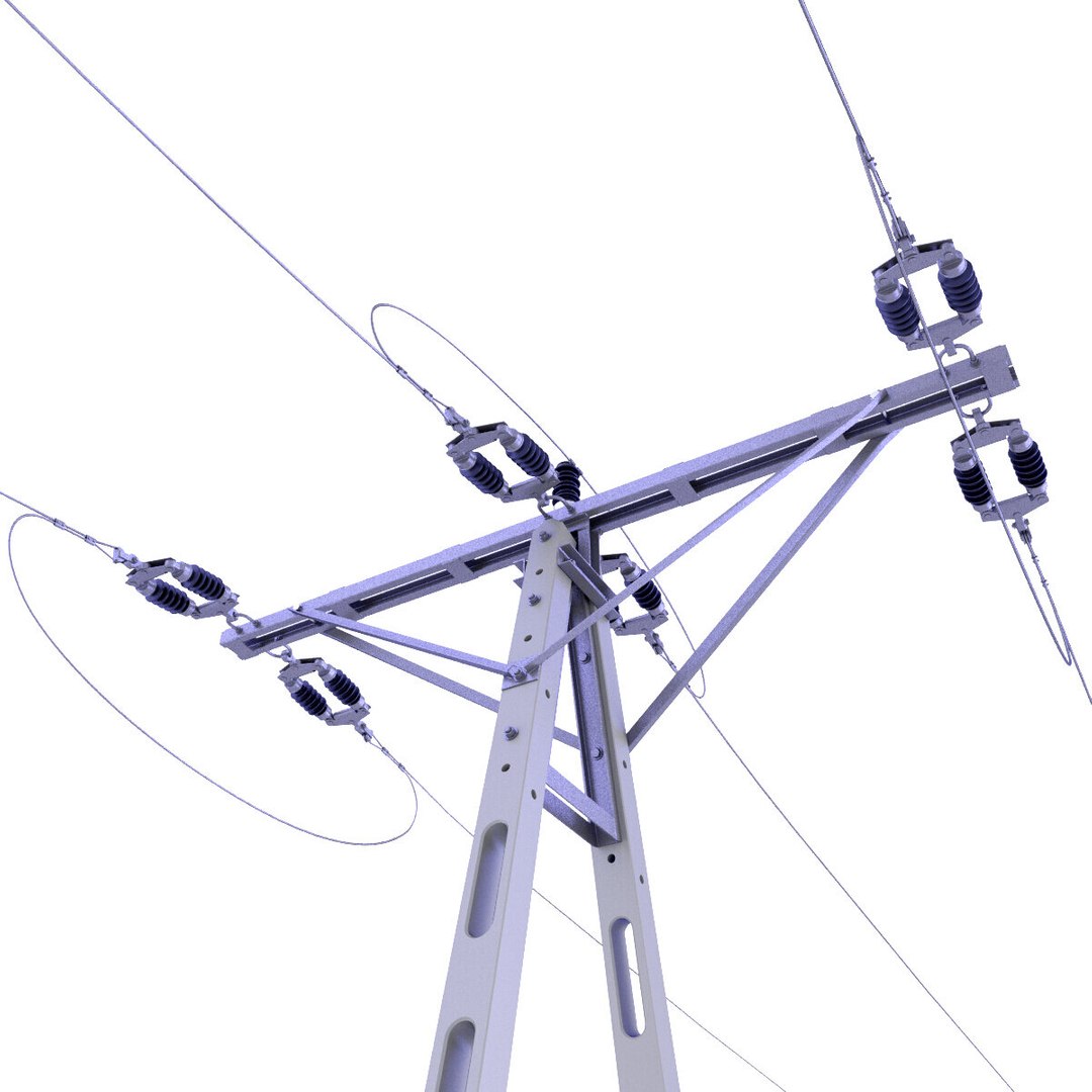 High Voltage Power Line 20 3D Model - TurboSquid 1864110