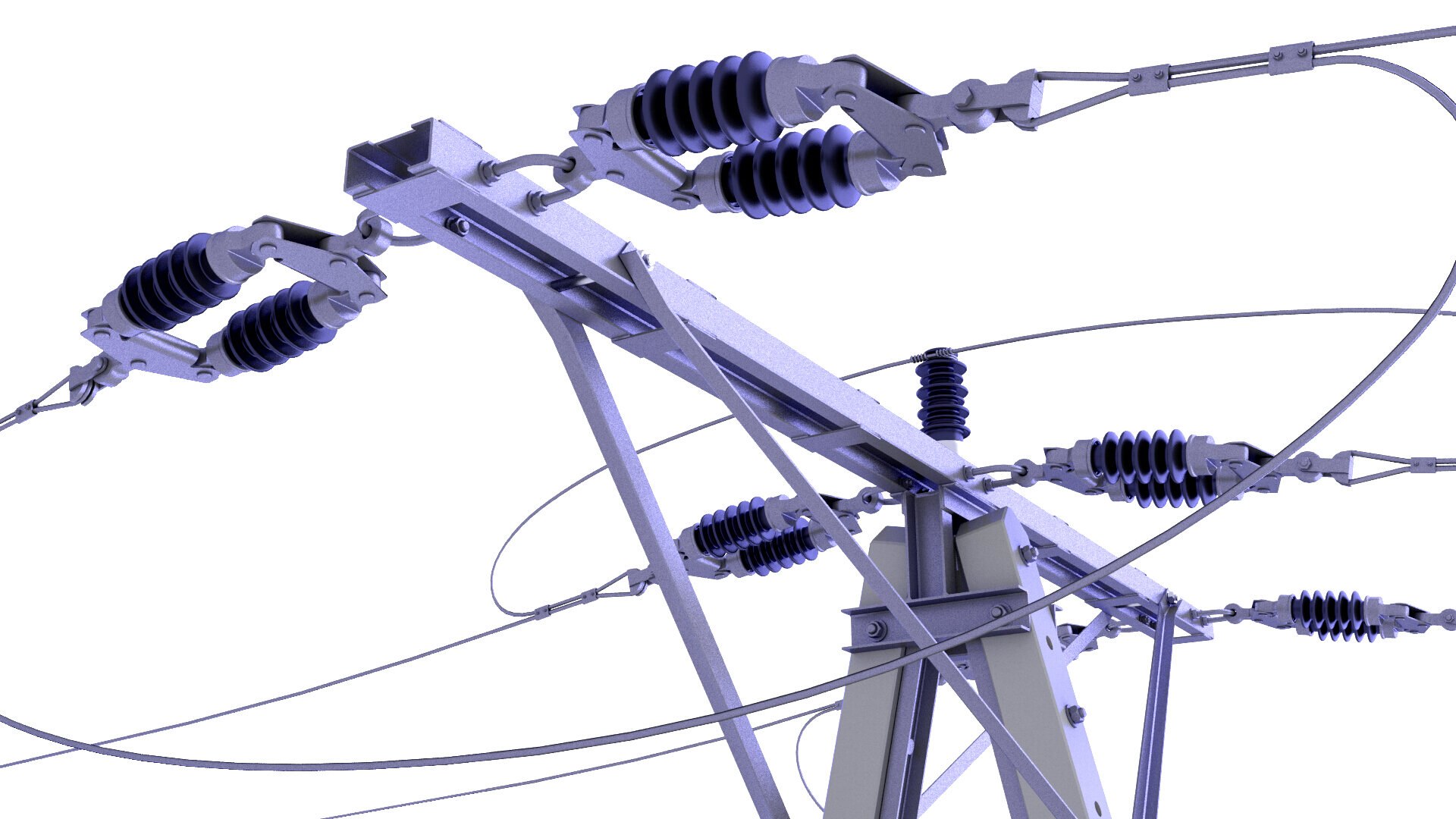 High Voltage Power Line 20 3D Model - TurboSquid 1864110