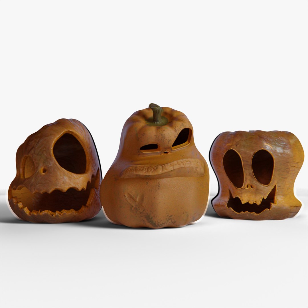 Stylized Helloween Pumpkins Carved Faces Pack 1 3D Model - TurboSquid ...