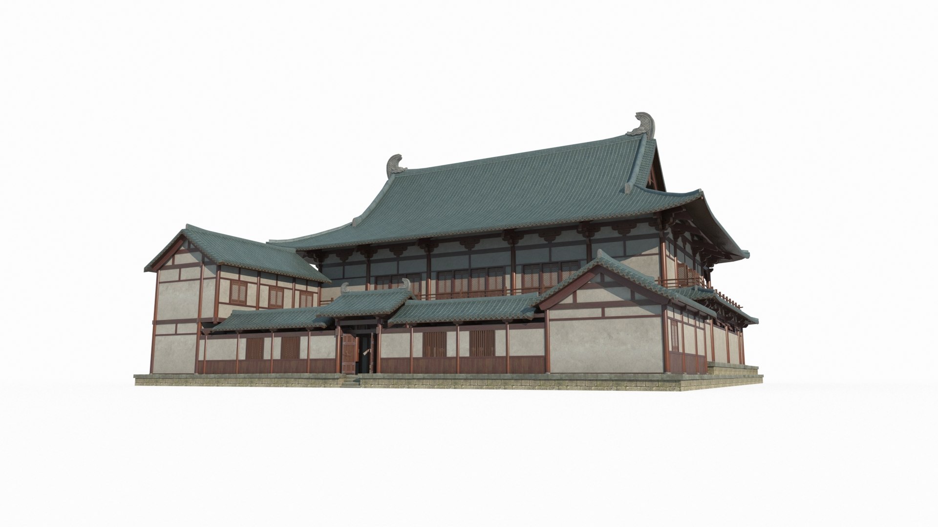 Asian Ancient Architecture Combination House Model - TurboSquid 2105950