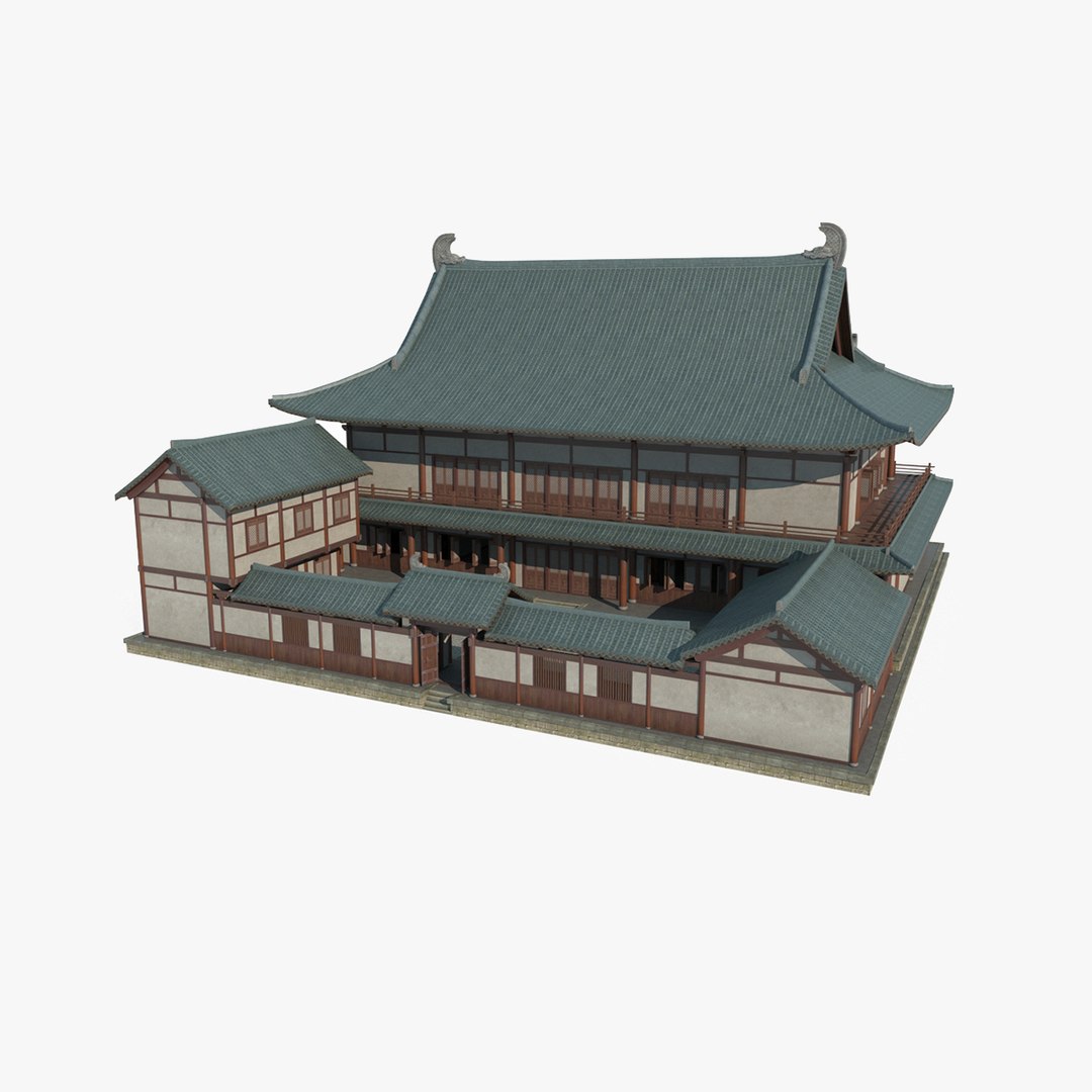 Asian Ancient Architecture Combination House model - TurboSquid 2105950