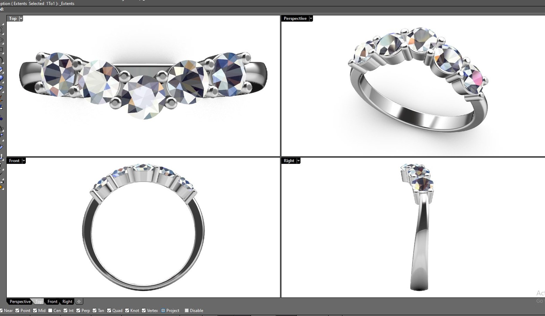 3D Wedding Diamond Ring Cad - TurboSquid 1650432