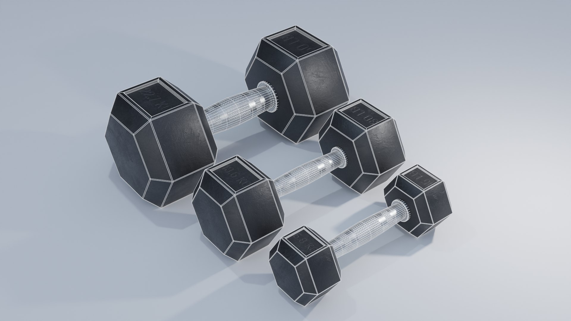3D Dumbbells Model - TurboSquid 2033238