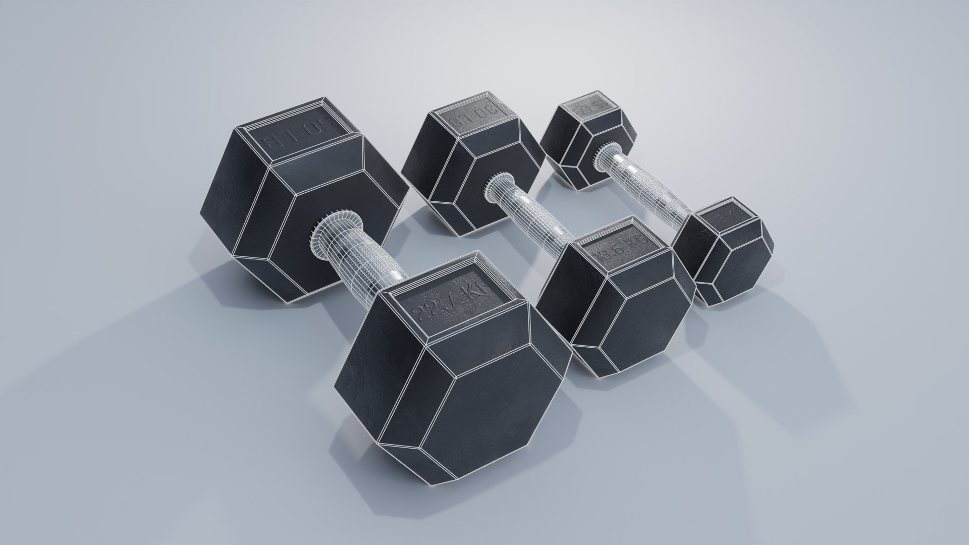 3D Dumbbells Model - TurboSquid 2033238