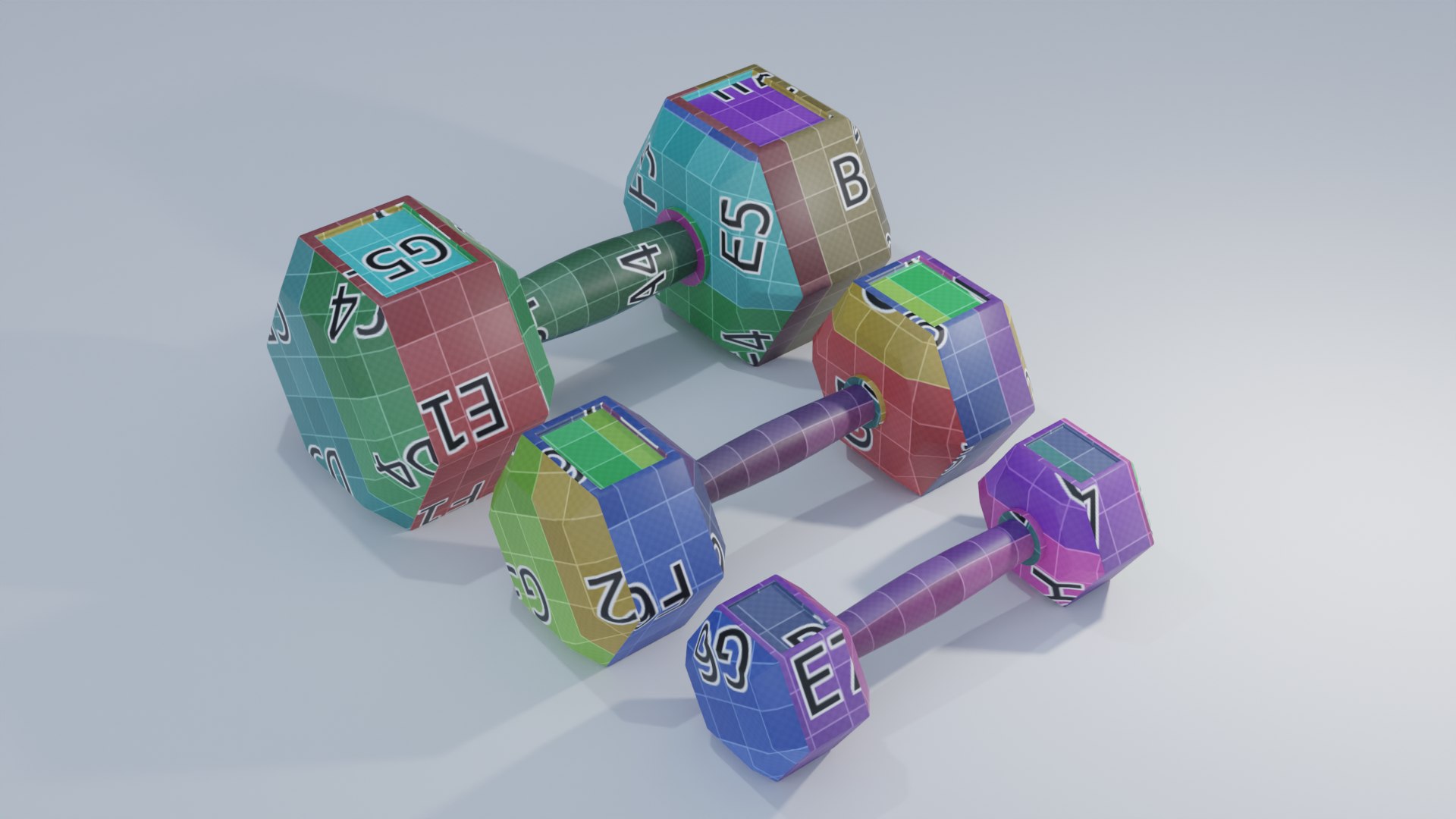 3D Dumbbells Model - TurboSquid 2033238