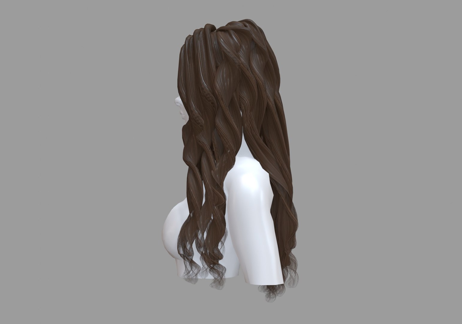Wavy Female Hairstyle 3D Model - TurboSquid 1963337