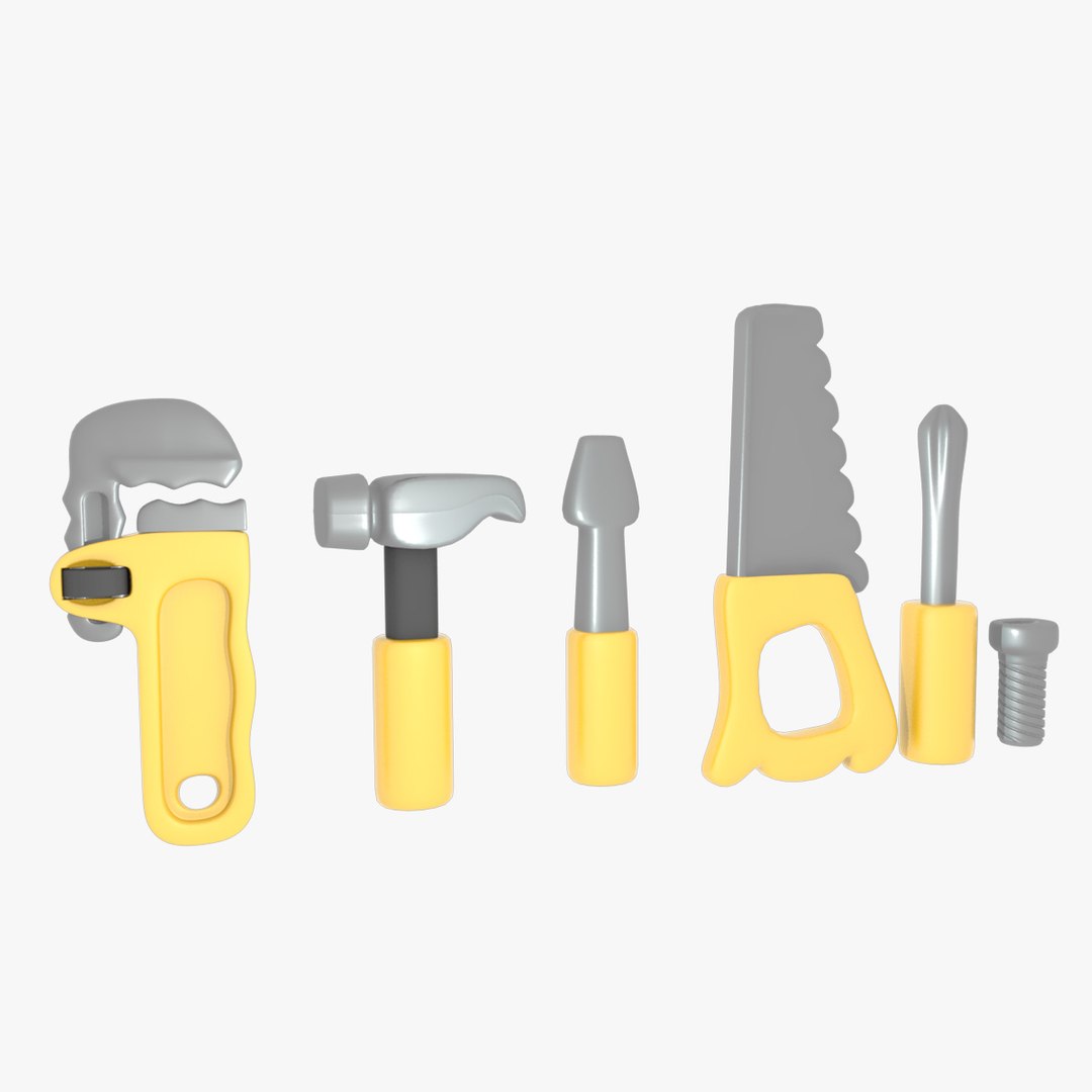 3d Model Toy Tool Set