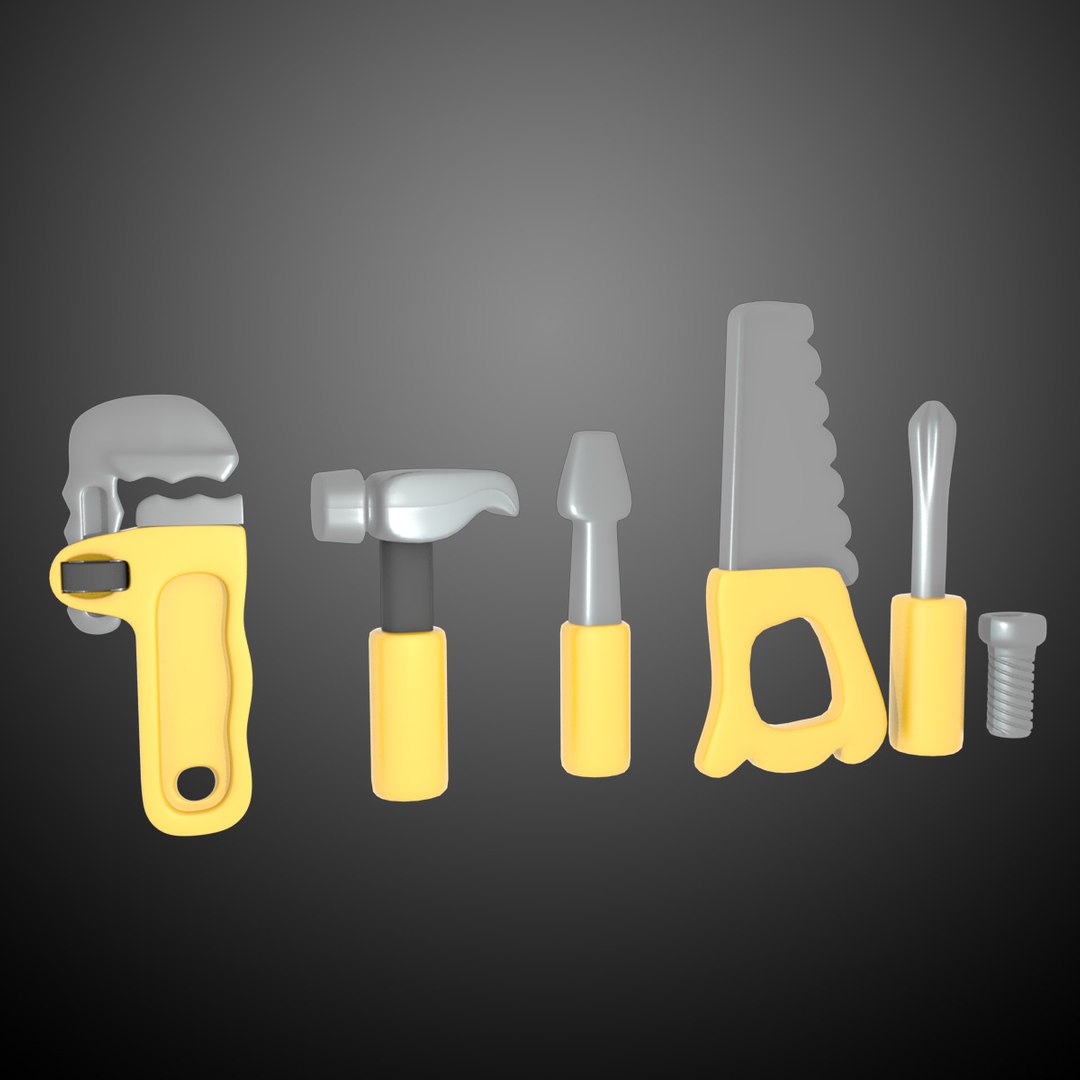 3d Model Toy Tool Set