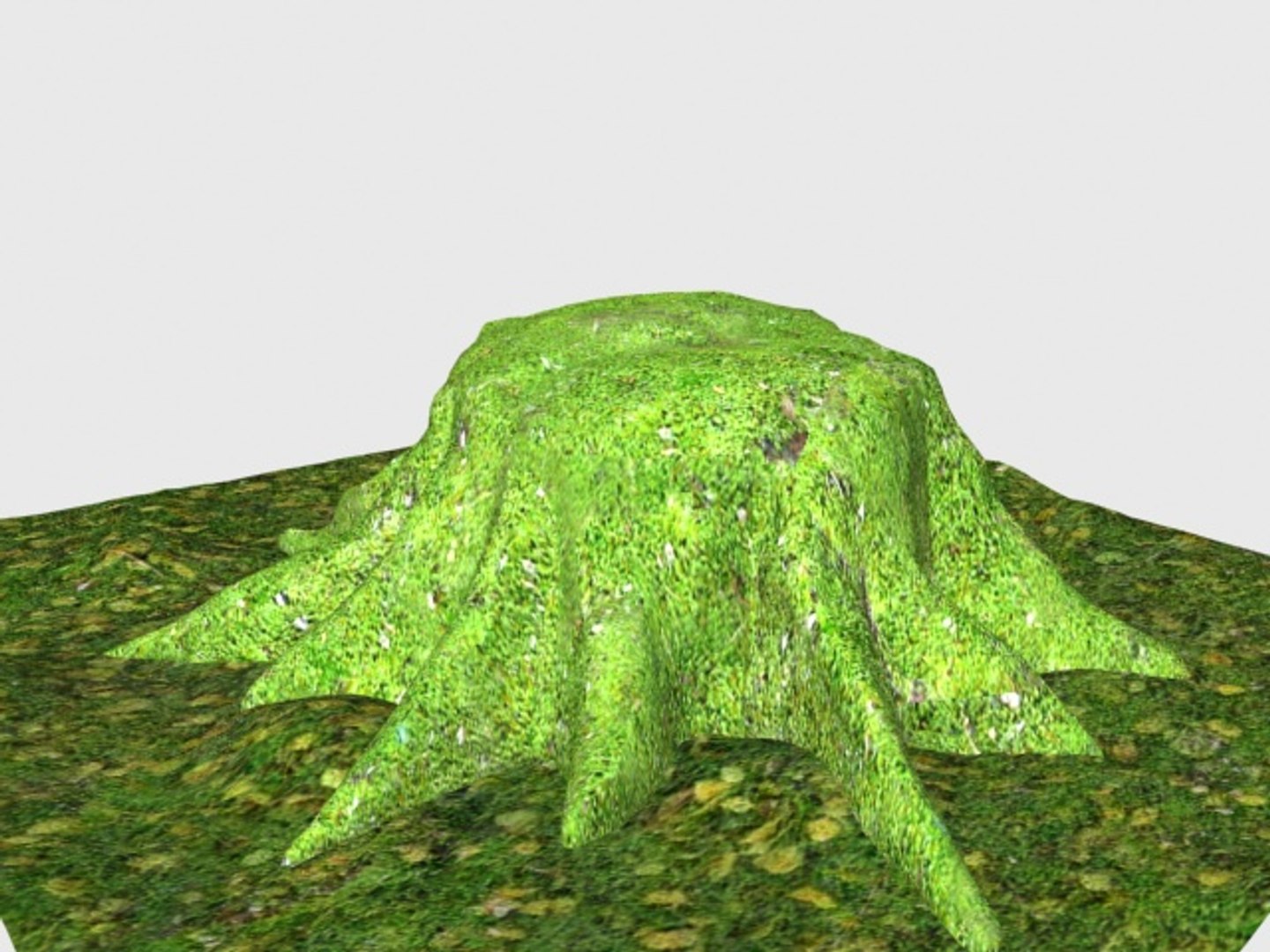 Tree stump covered moss 3D model - TurboSquid 1180494