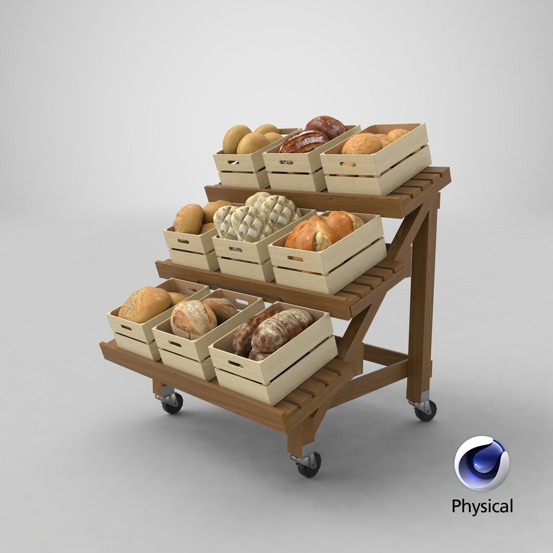 3D Model Bakery Stand 04 - TurboSquid 1853312