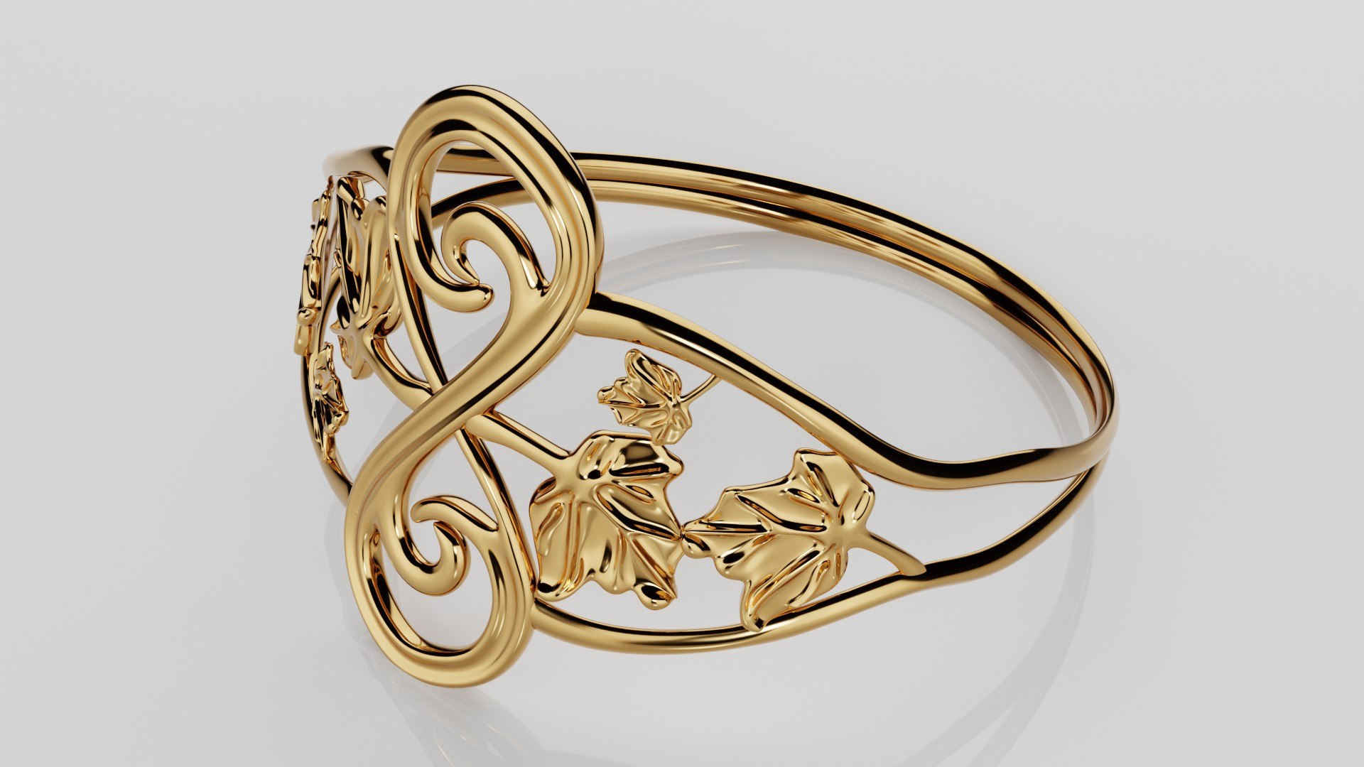 3D Model Golden Vine Ring - TurboSquid 2426852
