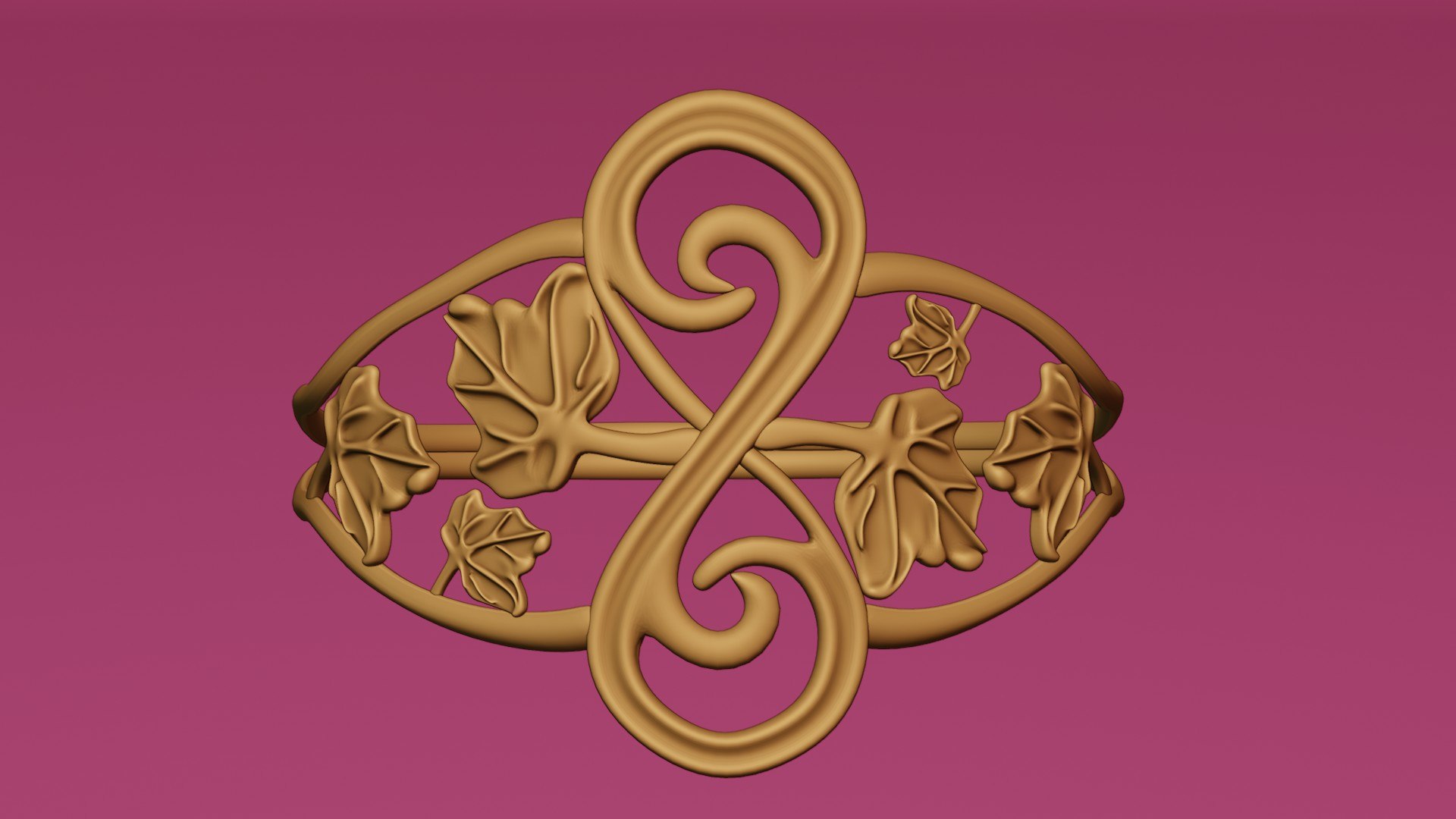3D Model Golden Vine Ring - TurboSquid 2426852