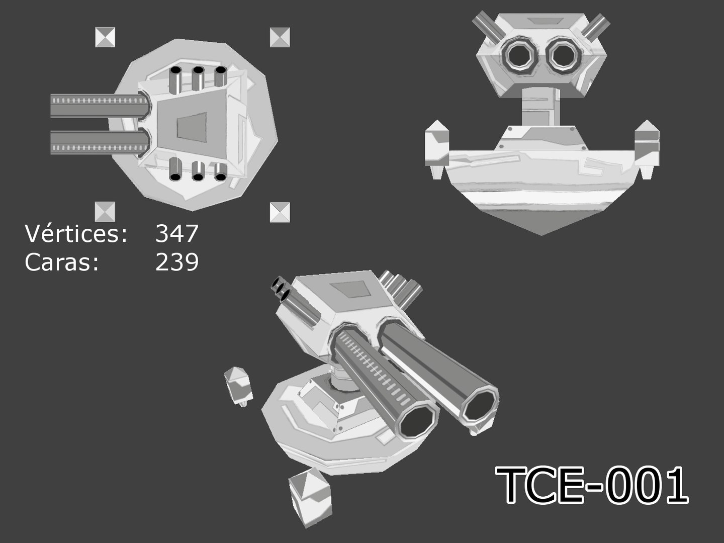 3d Machine Gun Turret Model