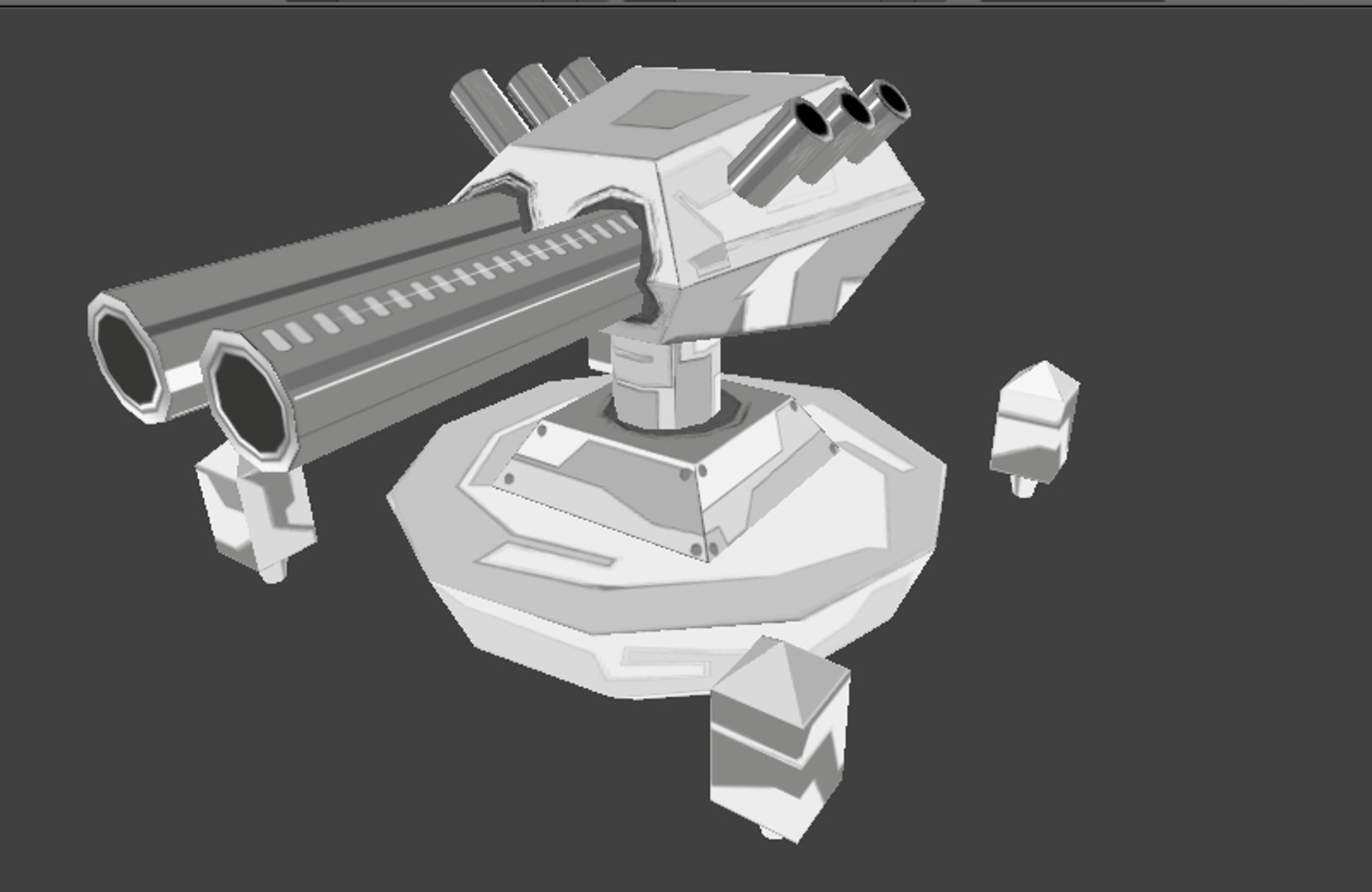 3d Machine Gun Turret Model