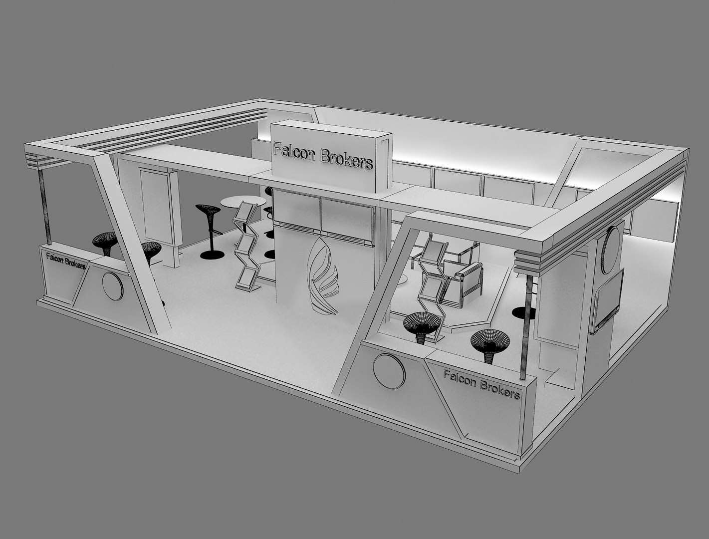 3D Booth Exhibition Stand Model - TurboSquid 1532482