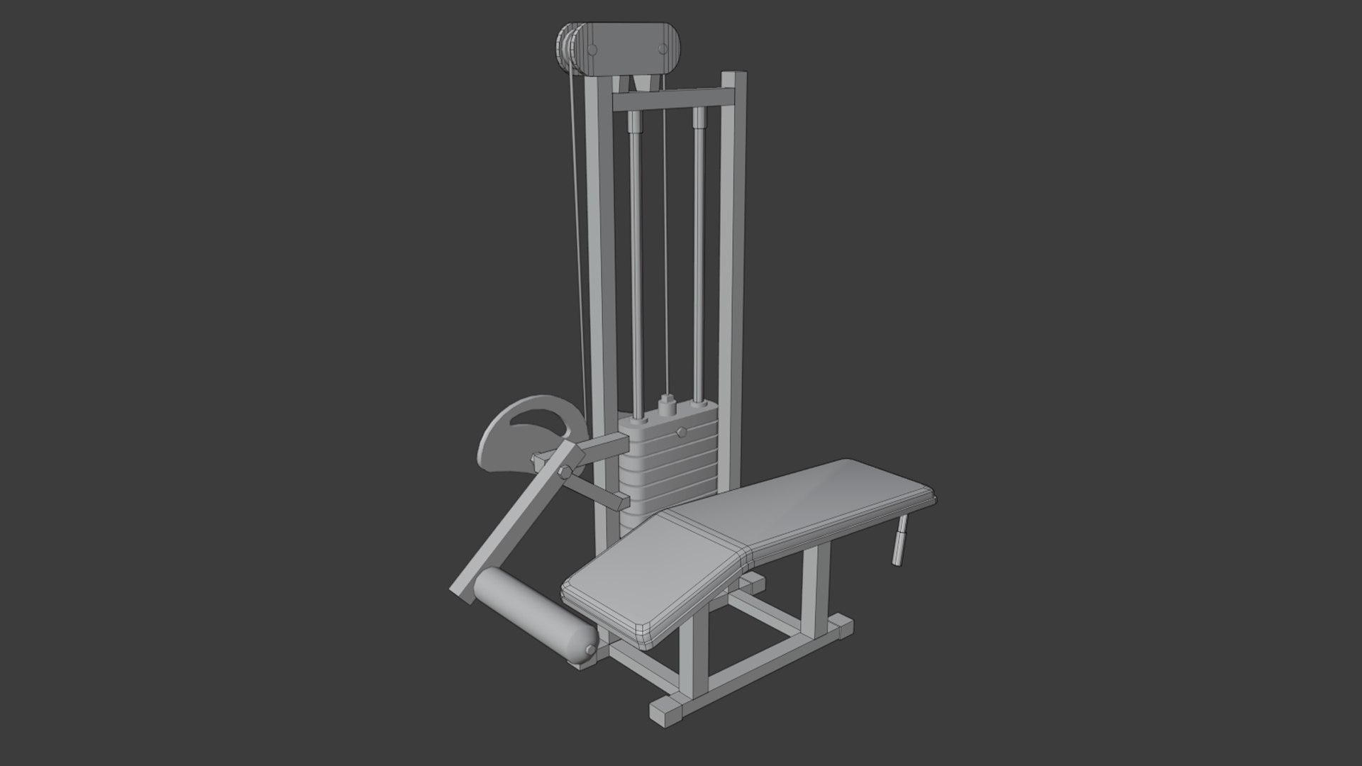 Leg Curl Machine 3D Model - TurboSquid 1863061