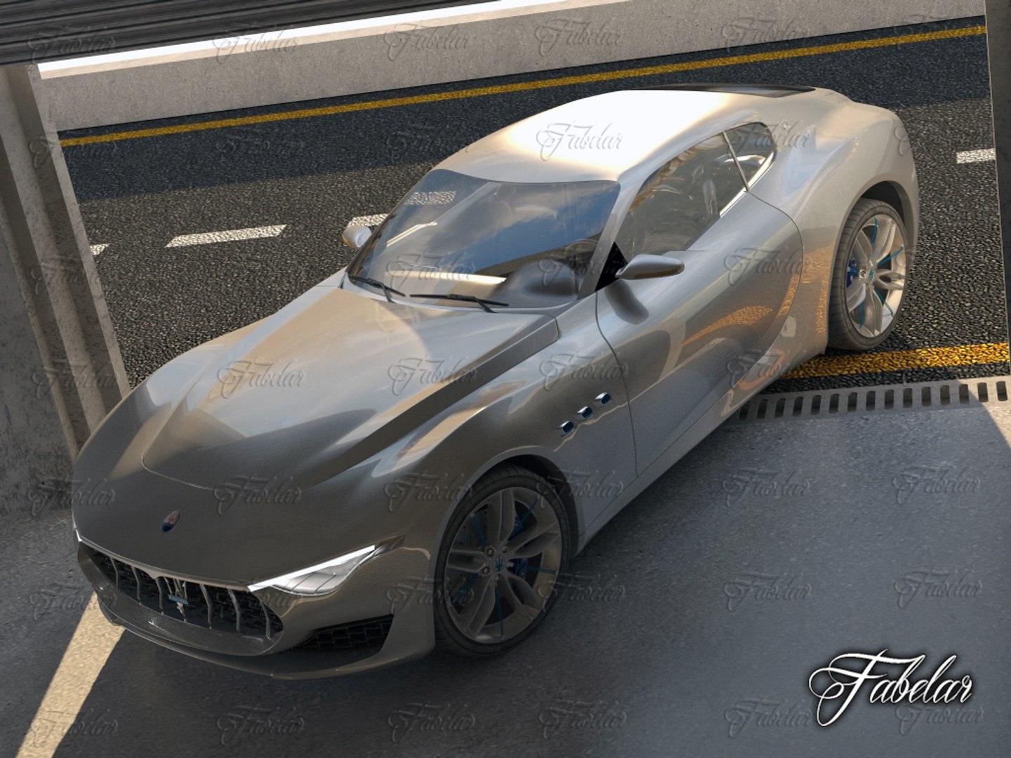 Maserati Alfieri Concept Garage Obj