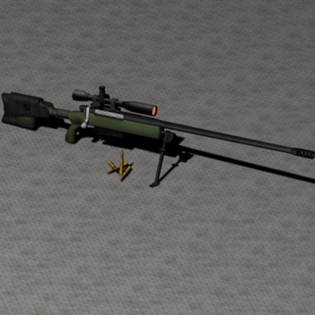 Mcmillan Tac-50 Rifle 3d Max