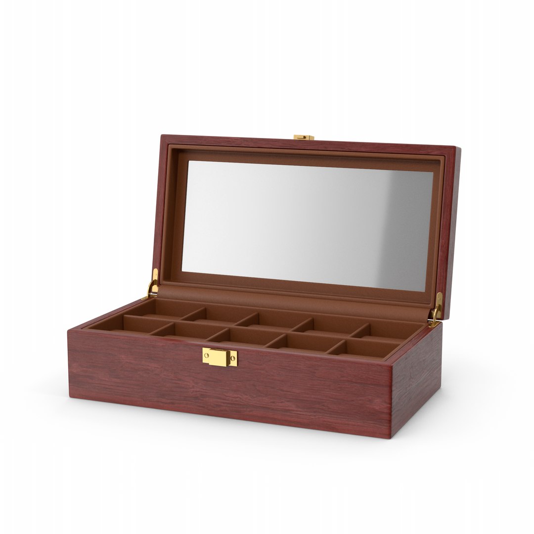 3D Watch Box Dark Wood - TurboSquid 2116620