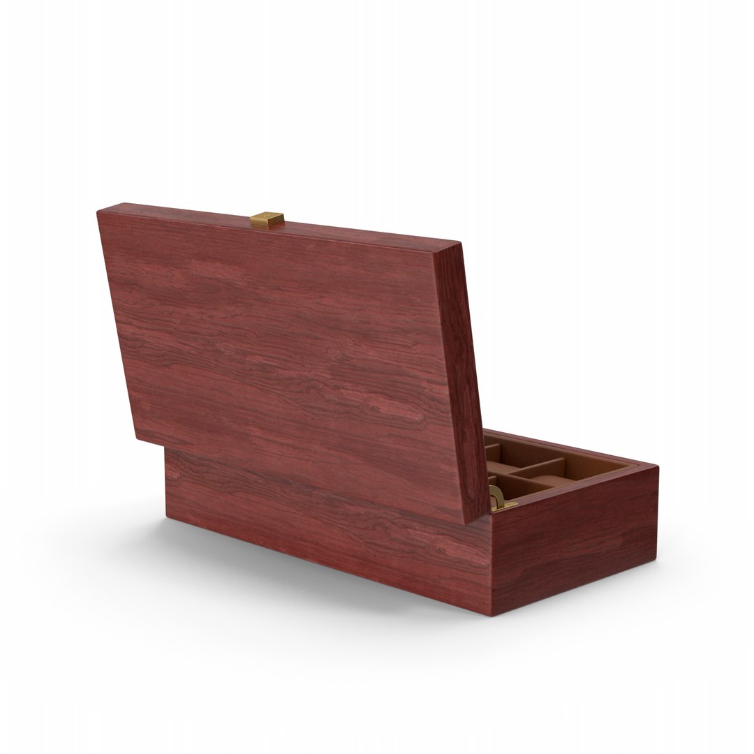 3D Watch Box Dark Wood - TurboSquid 2116620