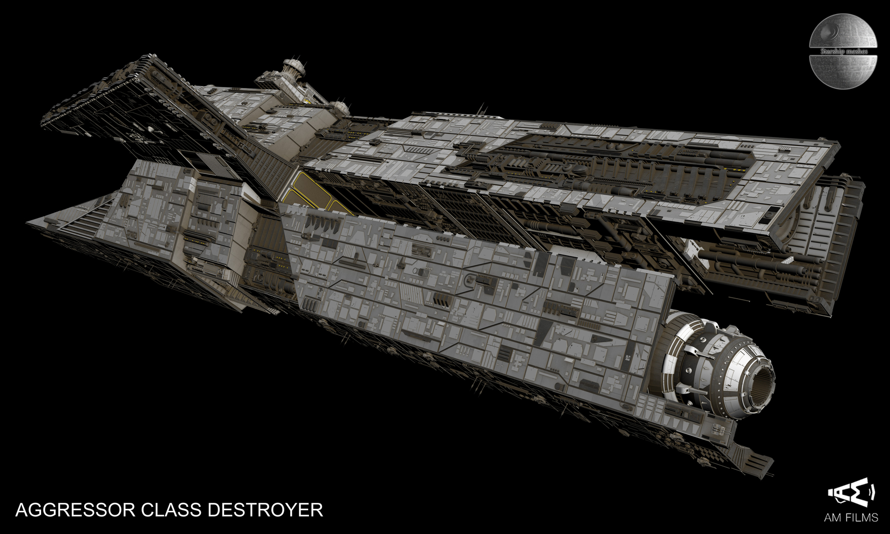 3D Aggressor class destroyer model - TurboSquid 1773656