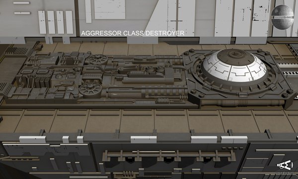 3D Aggressor class destroyer model - TurboSquid 1773656