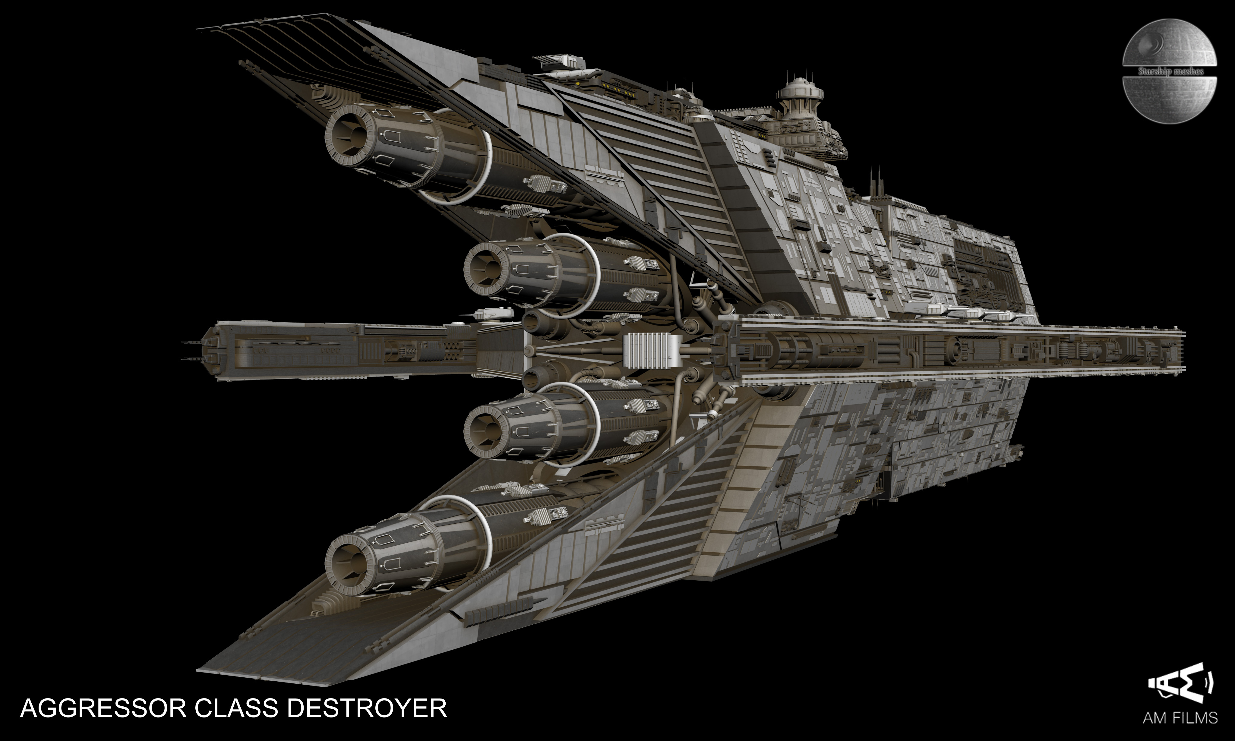 3D Aggressor class destroyer model - TurboSquid 1773656