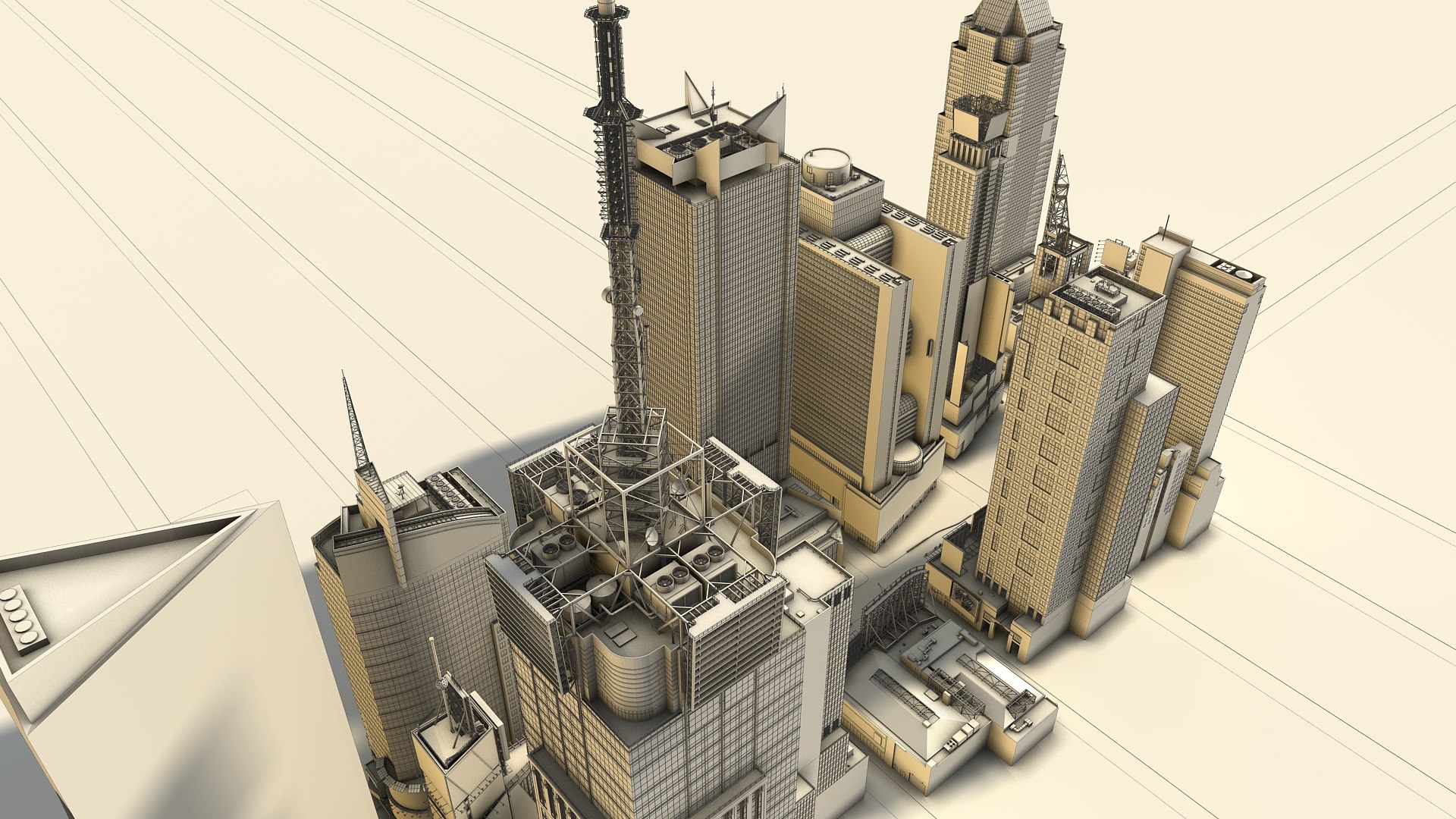 Square buildings morgan 3D - TurboSquid 1527062