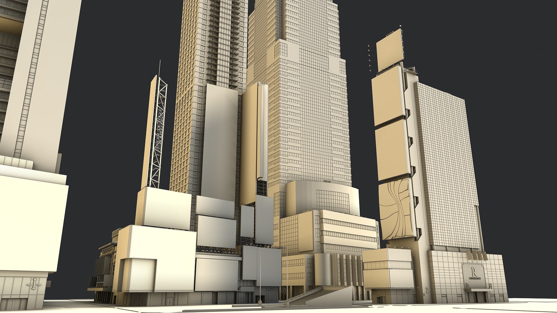 Square buildings morgan 3D - TurboSquid 1527062