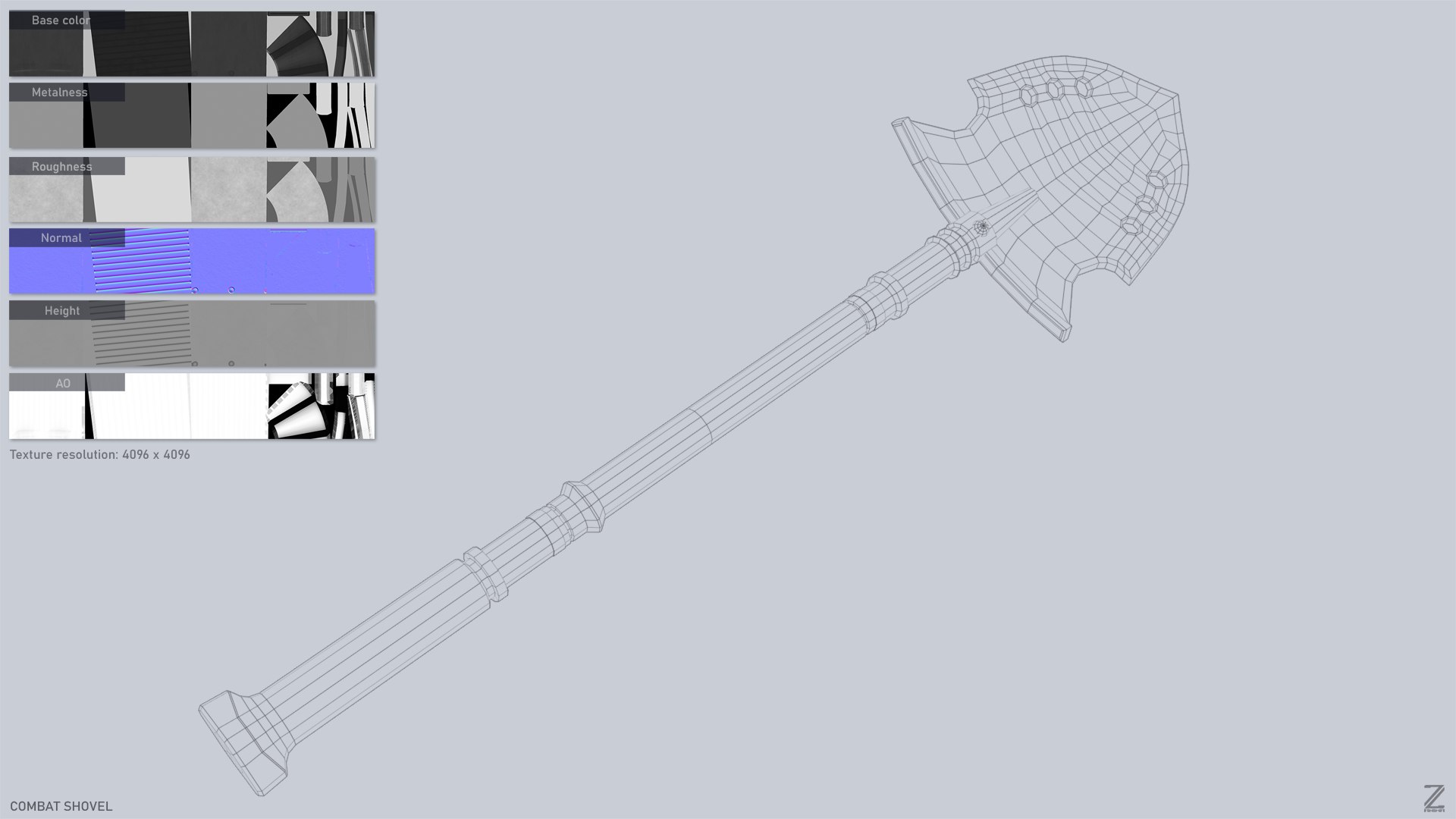 3D Combat shovel model - TurboSquid 2166443
