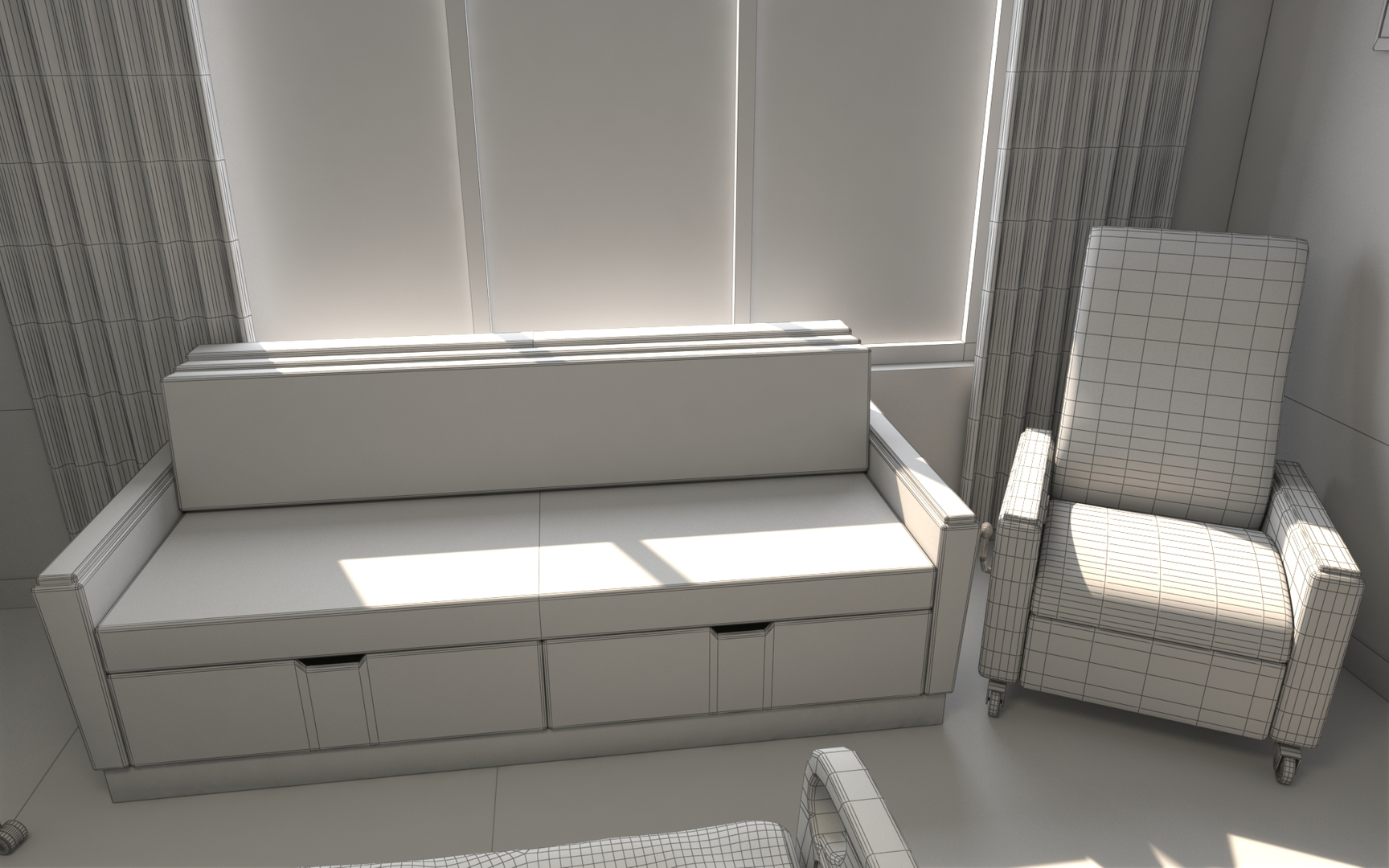 Patient room 3D model - TurboSquid 1625504