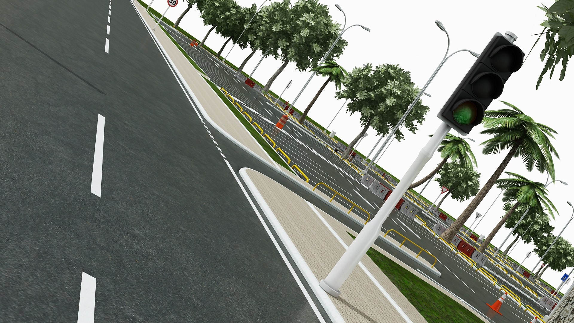 3D realistic car park 2 - TurboSquid 1530656
