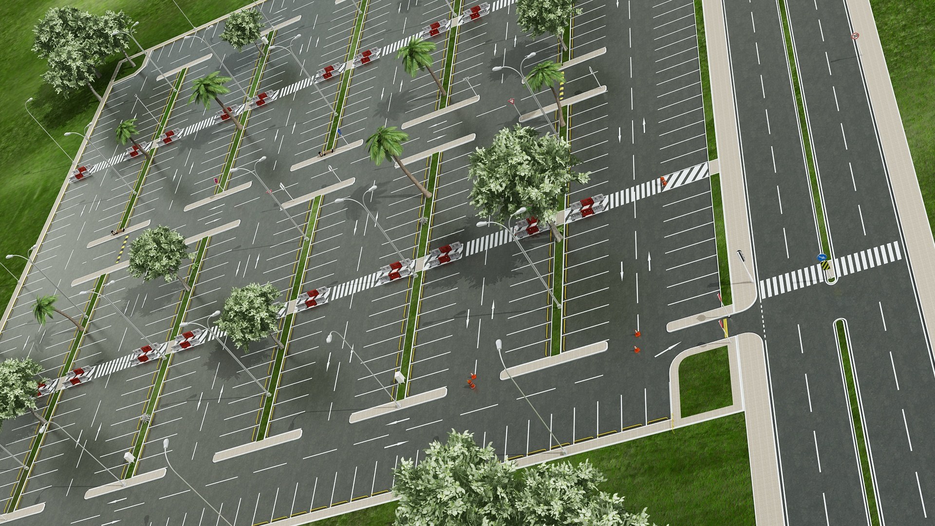 3D Realistic Car Park 2 - TurboSquid 1530656