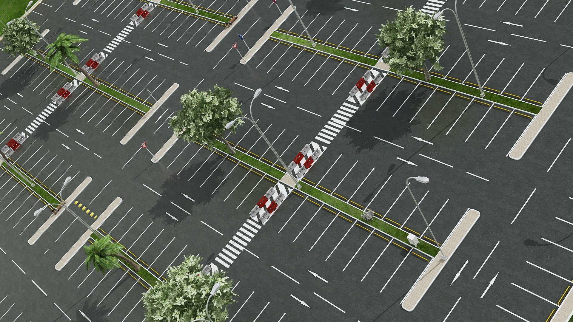 3D Realistic Car Park 2 - TurboSquid 1530656
