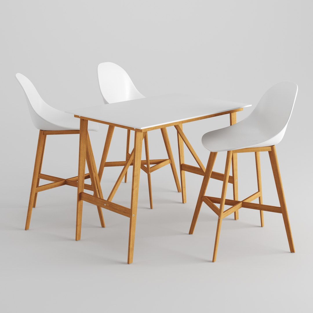 Bar Table Chair Fanbyn 3D Model - TurboSquid 1453456